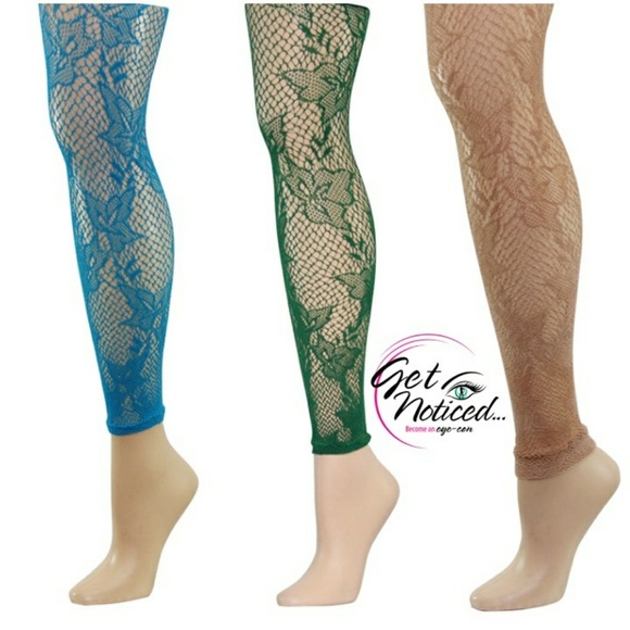 Accessories | Rose Crochet Footless Fishnets | Poshmark